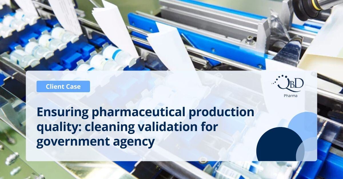 Ensuring pharmaceutical production quality: cleaning validation for government agency | QbD Group